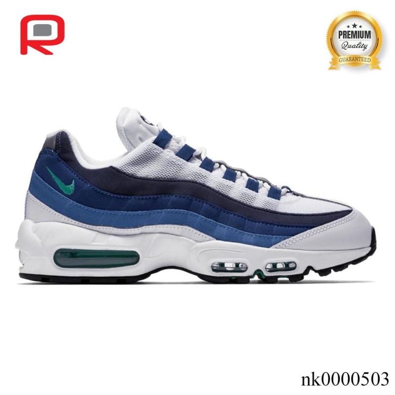AM 95 White Slate Blue Shoes Sneakers - nk0000503 - Rapcrushers