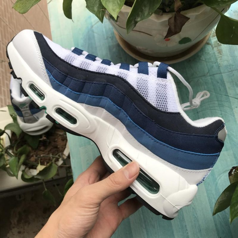 AM 95 White Slate Blue Shoes Sneakers - nk0000503 - Rapcrushers